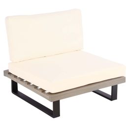 MCW LOUNGE-SESSEL Schwarz, Grau, Cremewei&szlig;