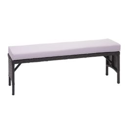 MCW POLY-RATTAN SITZBANK Schwarz
