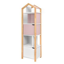 B&Uuml;CHERREGAL Rosa und wei&szlig;