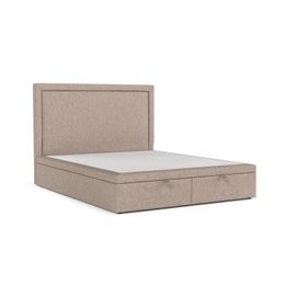POLSTERBETT Salma mit Stauraum 180/200 cm Beige im Megan Stoff