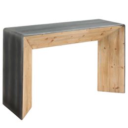 MCW KONSOLENTISCH eckig Braun, Metall