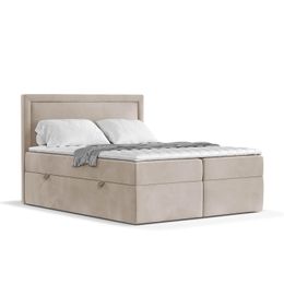 BOXBETT Jodan 180/200 cm Beige im Magic Velvet Stoff