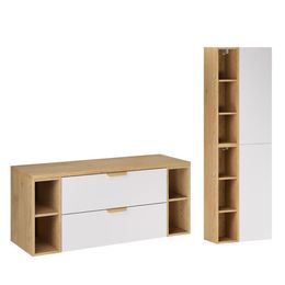 WASCHTISCHUNTERSCHRANK 120.6cm Oria 2er-Set Wei&szlig;