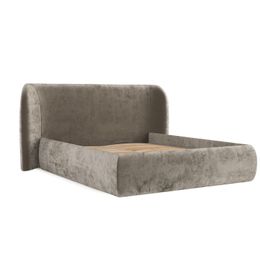 POLSTERBETT Bellano mit Stauraum 200/200 cm Beige im Lotta Stoff