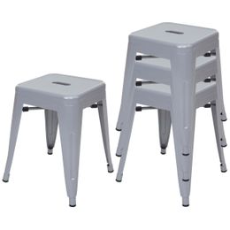 MCW HOCKER Grau 4er-Set