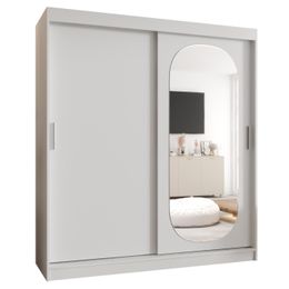 SCHIEBET&Uuml;RENSCHRANK mit Spiegel ROYAL 200/180/62 2-t&uuml;rig