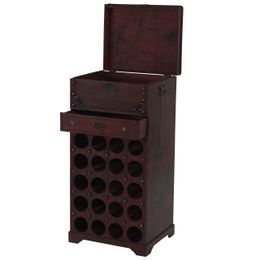 MCW WEINREGAL 20 FLASCHEN SCHUBLADE Braun