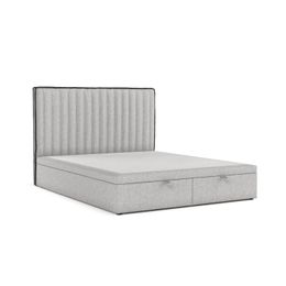 POLSTERBETT Keva mit Stauraum 120/200 cm Grau im Megan Stoff