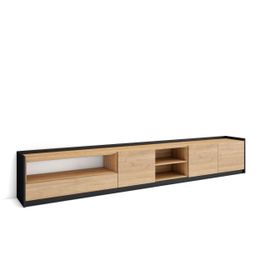 LOWBOARD, Eiche Schwarz, 310/37/50cm