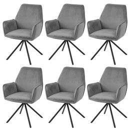 MCW ESSZIMMERSTUHL Anthrazit, Schwarz 6er-Set