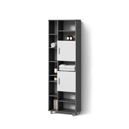 BADSCHRANK Eisak Anthrazit/Wei&szlig; 60 x 190 cm