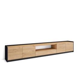 LOWBOARD, Eiche Schwarz, 310/37/50cm