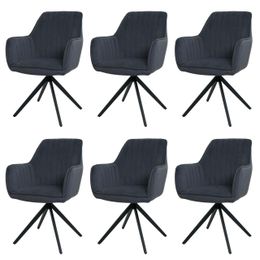 MCW ESSZIMMERSTUHL Anthrazit 6er-Set