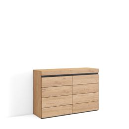 KOMMODE mit Schubladen, Sideboard Schrank, eiche, 114/35/75cm