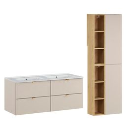 BADM&Ouml;BEL 120cm Azel 2er-Set Kaschmir