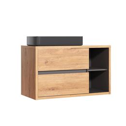 WASCHTISCH 100cm Rigel Holz und Anthrazit