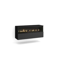 ELEKTROKAMIN LED, H&auml;ngend, schwarz, 102/35/45cm