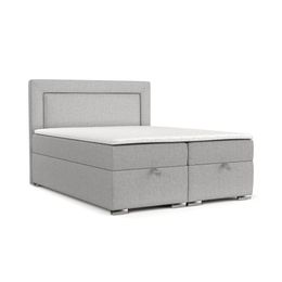 BOXBETT Lontano 160/200 cm Graubeige im Megan Stoff