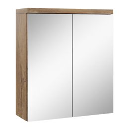 Badplaats SPIEGELSCHRANK Toledo Braun Eiche - 60 x 20 x 60 cm