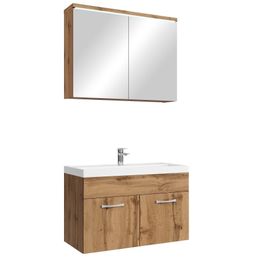 Badplaats BADM&Ouml;BEL-SET Paso 3 Teile Eiche - 80 x 35 x 55 cm