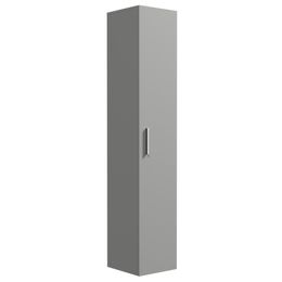Badplaats BADEZIMMERSCHRANK Pluto mit 1 T&uuml;r Grau Matt - 30 x 30 x 150 cm