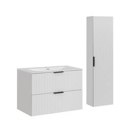 BADM&Ouml;BEL 80.2cm Adriel 2er-Set Wei&szlig;