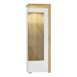 VITRINE Teo Wei&szlig; und Holz