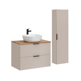 BADM&Ouml;BEL 80.6cm Adriel 2er-Set Beige