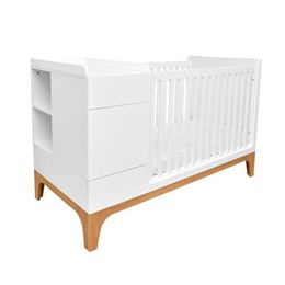 GITTERBETT Wei&szlig; und Holz