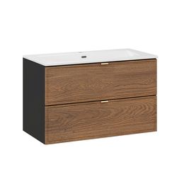 WASCHTISCH 80cm Elena Holz und Schwarz