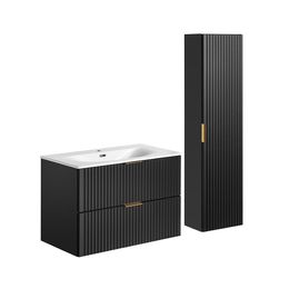 BADM&Ouml;BEL 80.2cm Adriel 2er-Set Mattschwarz