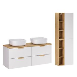 BADM&Ouml;BEL 120.6cm Oria 2er-Set Wei&szlig;