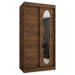 SCHIEBET&Uuml;RENSCHRANK mit Spiegel ULTRA 200/100/62 2-t&uuml;rig