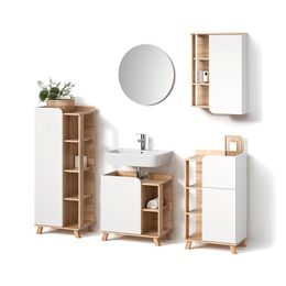BADM&Ouml;BEL-SET Marano Sonoma/Wei&szlig; 5 Teile