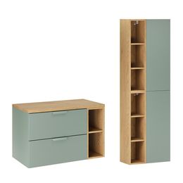 WASCHTISCHUNTERSCHRANK 80.6cm Oria 2er-Set Gr&uuml;n