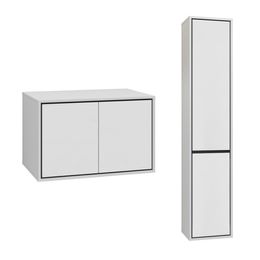WASCHTISCHUNTERSCHRANK 78cm Soph&eacute;a 2er-Set Wei&szlig;