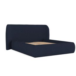 POLSTERBETT Bellano mit Stauraum 140/200 cm Marineblau im Riva Stoff