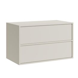 Badplaats WASCHBECKENUNTERSCHRANK Mali 2 Schubladen Cashmere - 80 x 46 x 49 cm