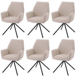 MCW ESSZIMMERSTUHL Cremewei&szlig; 6er-Set
