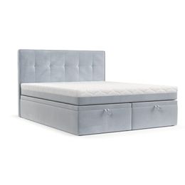BOXBETT Arivo 180/200 cm Hellgrau im Paros Stoff