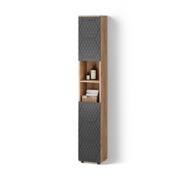 BADSCHRANK Ronco Anthrazit mit Wabenstruktur 30 x 192 cm