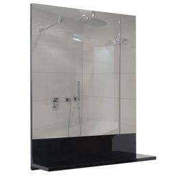 MCW WANDSPIEGEL MIT ABLAGE Schwarz