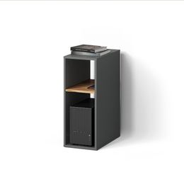PC-SCHRANK Lorena Anthrazit/Goldkraft Eiche 28.5 x 72 cm mit 2 F&auml;chern