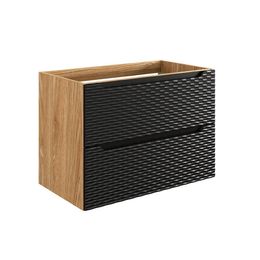 WASCHTISCHUNTERSCHRANK 80cm Elora Schwarz und Holz