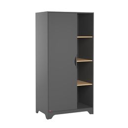 SCHRANK 1 T&uuml;r Grau und Holz