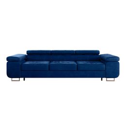SCHLAFSOFA Wilson 3 Sitzpl&auml;tze Blau