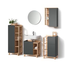 BADM&Ouml;BEL-SET Marano Anthrazit 5 Teile