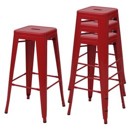 MCW BARHOCKER METALL Rot 4er-Set