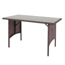 MCW POLY-RATTAN ESSTISCH rechteck Braun