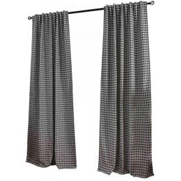 gardinenbox VORHANG 2ER SET PARIS HxB 245x140 cm Creme Schwarz